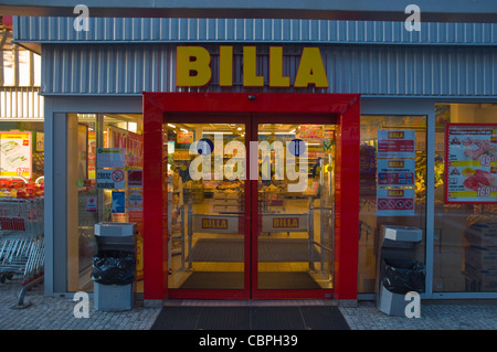 Billa supermarket shop front exterior in Sofia, Bulgaria, Eastern ...