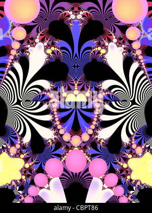 A Psychedelic Zebra Fractal Pattern Stock Photo - Alamy