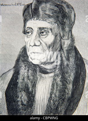 William Warham (c1450-1532) English churchman and statesman. Archbishop ...