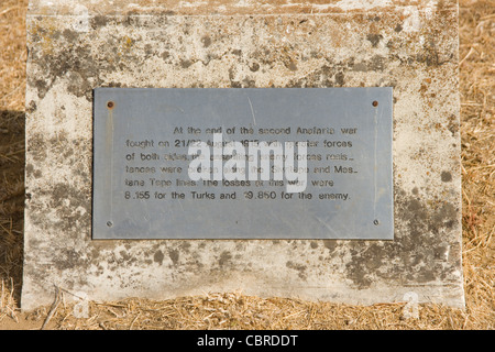 Turkish Monolith Memorial on Scimitar Hill near Suvla Bay scene of ...