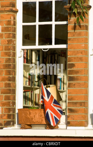 England flag in window planter Stock Photo - Alamy