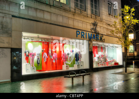 Primark Shop Window Display at Night Stock Photo - Alamy