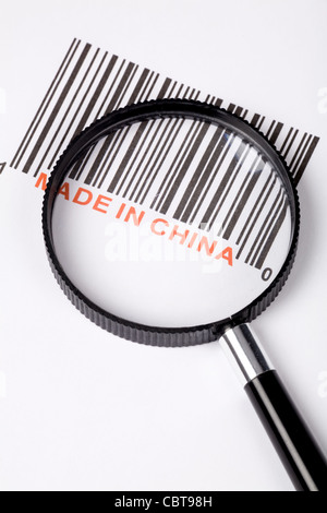 Made in China and barcode, business concept Stock Photo - Alamy