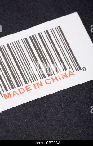 Made in China and barcode, business concept Stock Photo - Alamy