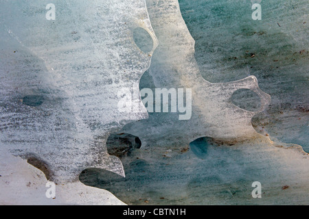 Bizarre and gorgeous ice cave of the Glacier de Zinal in Valais Wallis ...