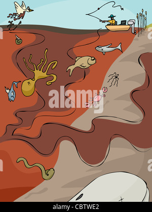 Vector illustration of Cartoon fish sick Stock Vector Art ...