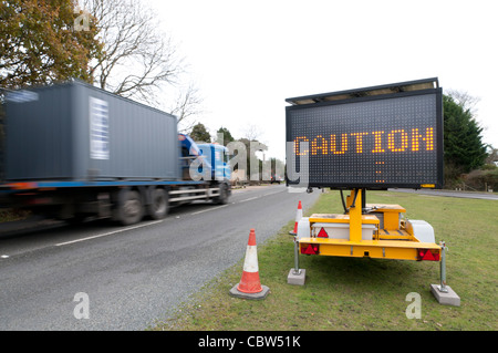Mobile Matrix Road Sign Stock Photo - Alamy