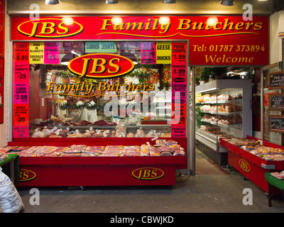 Small butchers shop exterior in town centre shopping street Stock Photo ...