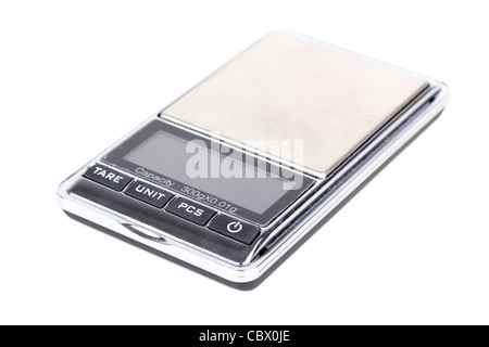 Digital scales isolated on white background Stock Photo - Alamy
