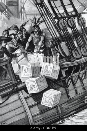 THE BOSTON TEA PARTY 16 December 1773 Stock Photo: 25325992 - Alamy