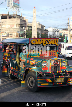 Jeepney bus in Legazpi (Legaspi) city. Legaspi, Luzon, Albay, Bicol ...