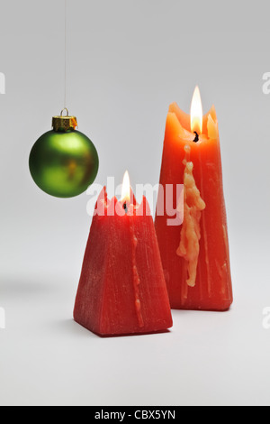 two red candles Stock Photo - Alamy