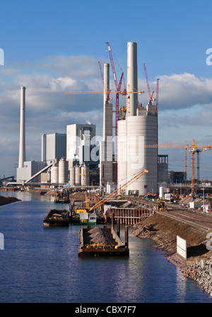 Construction site at the coal power station in Hamm-Uentrop with former ...