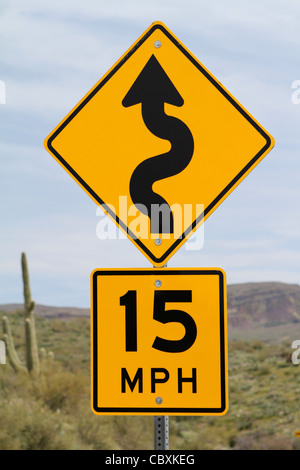 Speed limit sign in the Arizona desert Stock Photo - Alamy