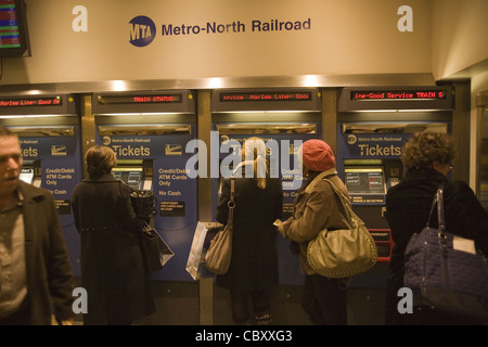 Metro North Railroad ticket machines Stock Photo - Alamy