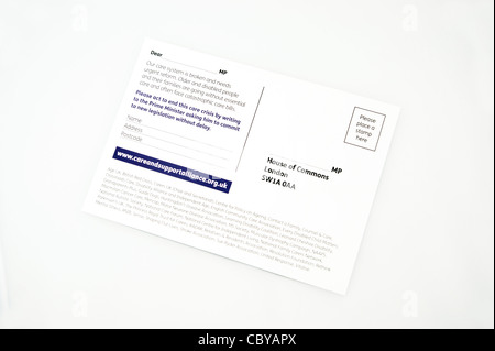 Form for writing to MP to campaign for a better system & rights for ...