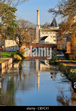 The Cotswold canal at Ebley Mill Stroud Gloucestershire england UK ...
