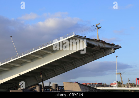 flap bridge in up-folded position Stock Photo - Alamy