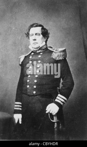 A three-quarter length portrait of Commodore Matthew C. Perry, captured ...