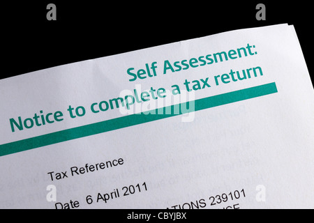HMRC self-employed tax return paperwork Stock Photo - Alamy