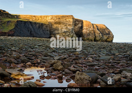 Nose's Point and blast beach, Seaham, County Durham, England Stock ...