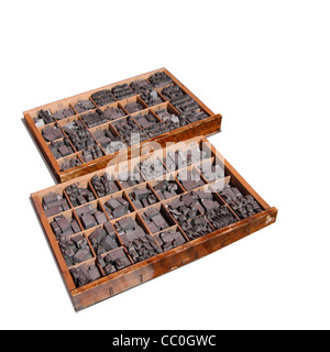 Vintage movable type alphabet set background Stock Photo - Alamy