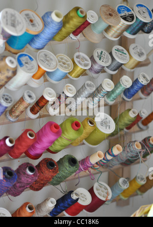 Cotton threads and reels Stock Photo - Alamy