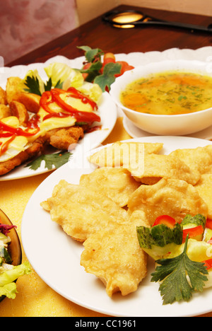 Polish food , dumplings in the center Stock Photo - Alamy