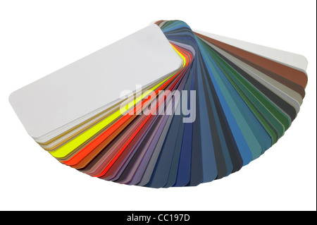 studio photography of a spread color chart isolated with clipping path ...