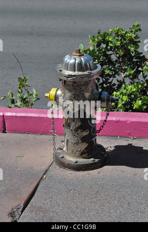 American Fire hydrant on sidewalk, Main Street U.S.A, Magic Kingdom ...