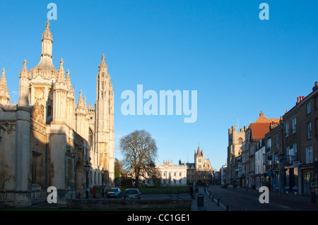 Cambridge, Street View, King's Parade across from King's College Stock ...