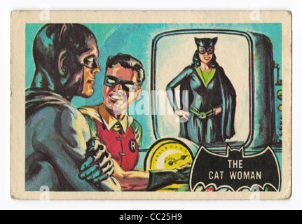 Bubble gum trading cards from the 1966 Batman Trading Card set known as ...
