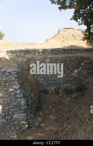 Watchtower at The archaeological site of Troy, Turkey Stock Photo - Alamy