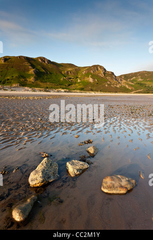 Conwy Morfa beach with Penmaen bach point in the distance Stock Photo ...