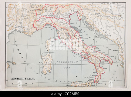 old map of Italy, with Corsica and Sardinia Stock Photo - Alamy
