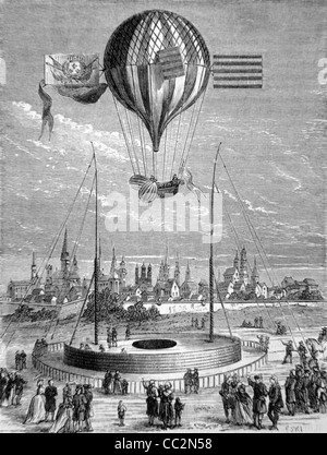 First hot air balloon Black and White Stock Photos Images Alamy