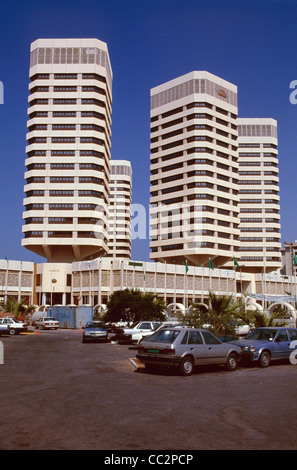 TRIPOLI, LIBYA - The dhat al-imad office buildingsat the SEASIDE OF THE ...
