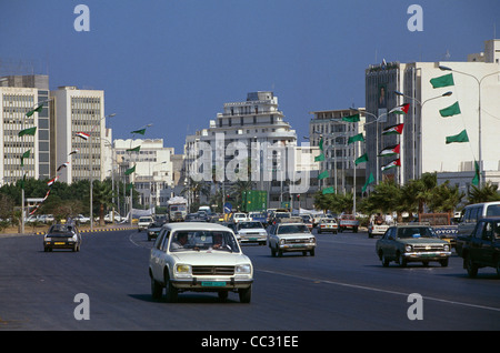 Steet scenes and seafront of Benghazi, Libya's second largest city and ...