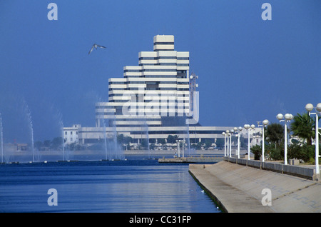 Steet scenes and seafront of Benghazi, Libya's second largest city and ...