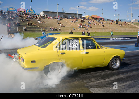 Japanese Drag Racing car with rear parachute for breaking and extra ...