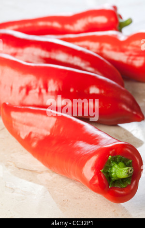 Romano red peppers Stock Photo - Alamy