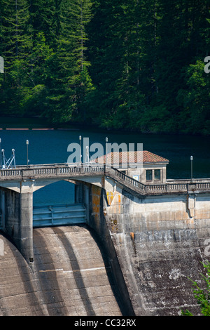 Spillway and spillway gates, Dam 1, Bull Run Watershed, Oregon Stock ...