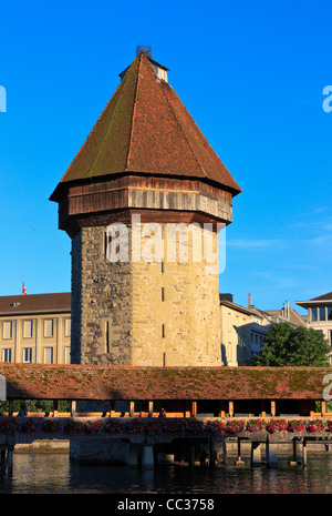 the water tower in lucerne,switzerland Stock Photo - Alamy