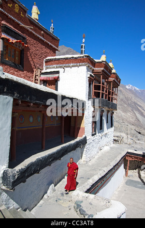Buddhist heritage, Diskit monastery temple at Hymalaya highland. India ...