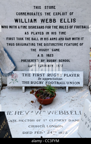Grave or Tomb of Reverend William Webb Ellis, the World's First Rugby ...
