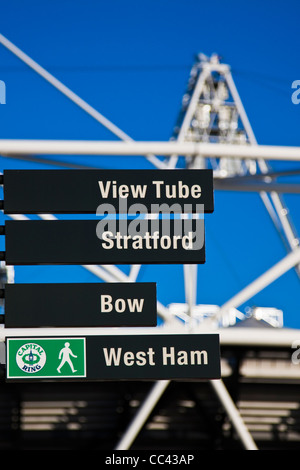 Olympic sign at the London 2012 Olympic Stadium at the Queen Elizabeth ...