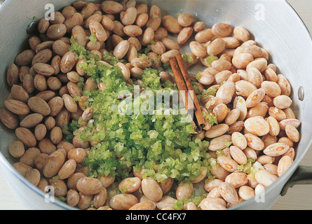 Cuisine: Barley Soup, Fish And Beans (3 Stock Photo - Alamy