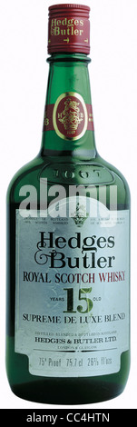 Whisky Liqueurs Wines Spirits Hedges & Butler 21 Years Stock Photo - Alamy