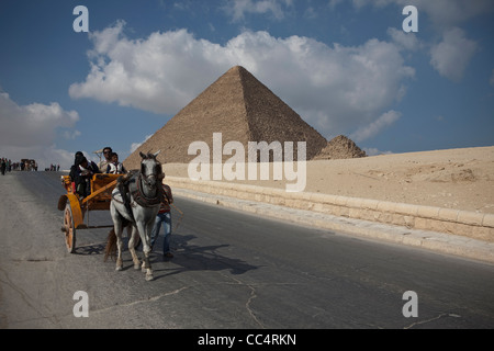 Pyramids of Giza outside Cairo, Egypt Stock Photo - Alamy