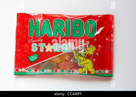 Packet of Haribo sparkly Stars isolated on white background Stock Photo ...